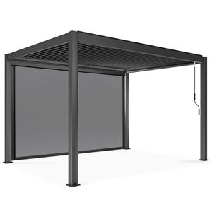 Pergola bioclimatique 4x3 avec store - Cdiscount