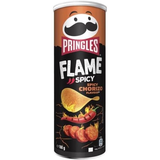 LOT DE 6 - PRINGLES Flame Chips tuiles saveur chorizo épicé - boite de ...
