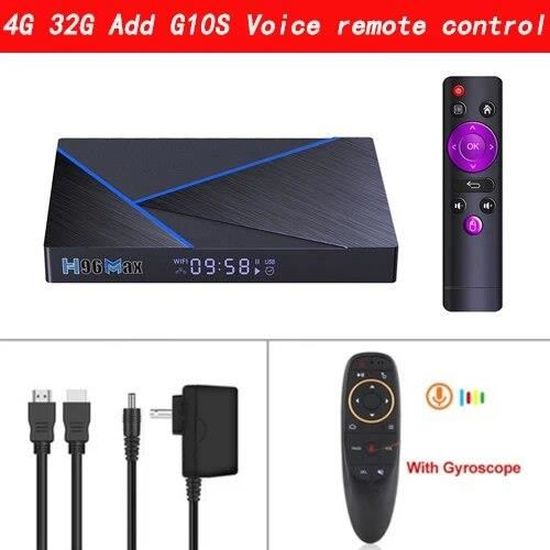 Boîtier Smart TV H96 MAX V56,H RK3566,Android 12.0,1000M,WiFi 2.4G et ...
