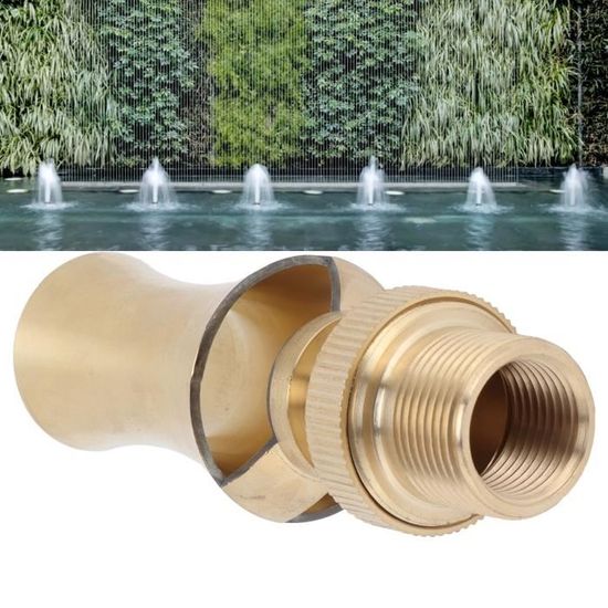 JIA Laiton d'eau buse tête de pulvérisation arroseur d'étang réglable (filetage femelle G1/2 G3 ...