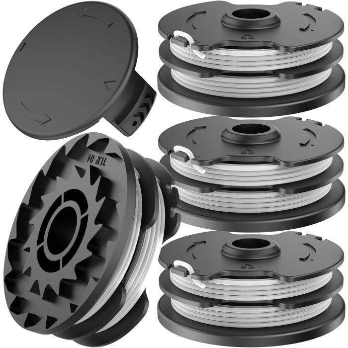 Bobine Fil Nylon pour Coupe Bordure Parkside - 4 Pièces de Rechange avec Capuchon - Haute ...