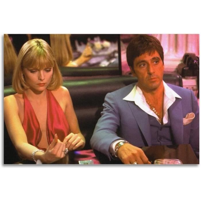 Scarface Michelle Pfeiffer Et Al Pacino Poster Décoratif Sur Toile ...