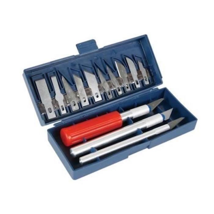 OT 3 CUTTERS COUTEAUX + 10 LAMES MODELISME BRICOLAGE - Cdiscount Bricolage