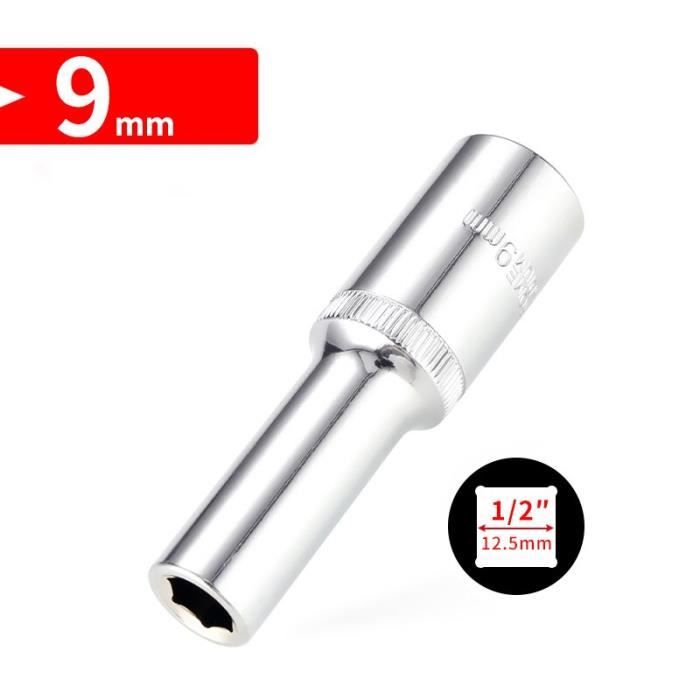 Cle a cliquet,Jeu de clés à douilles cr-v, tête plus longue de 12.5 ...