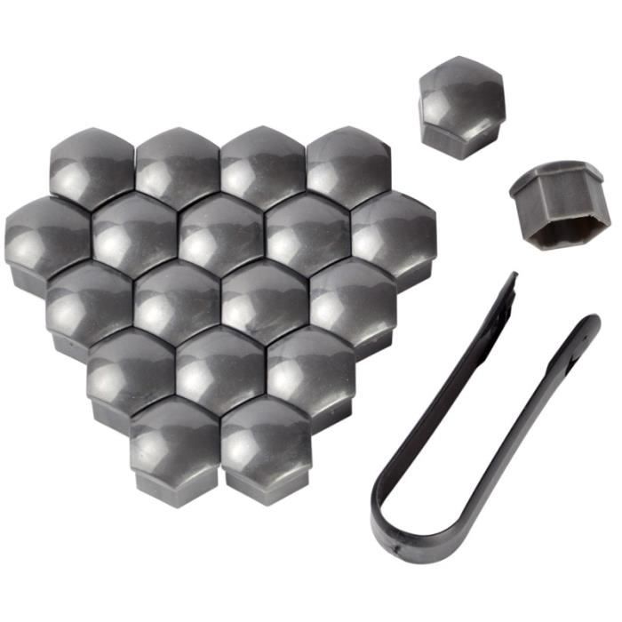 Boulon - Écrou,Boulons de roue de 17mm, 20 pièces, couvercle de tête ...