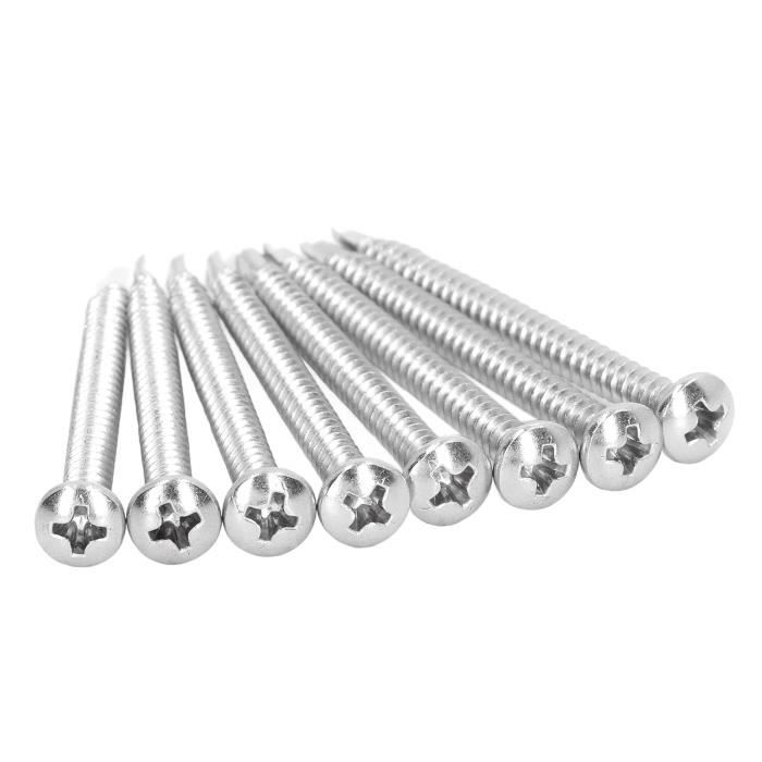 Fdit Vis perceuse M4.2x50 50 pièces vis à tête ronde en acier inoxydable 304 remplacement de vis ...