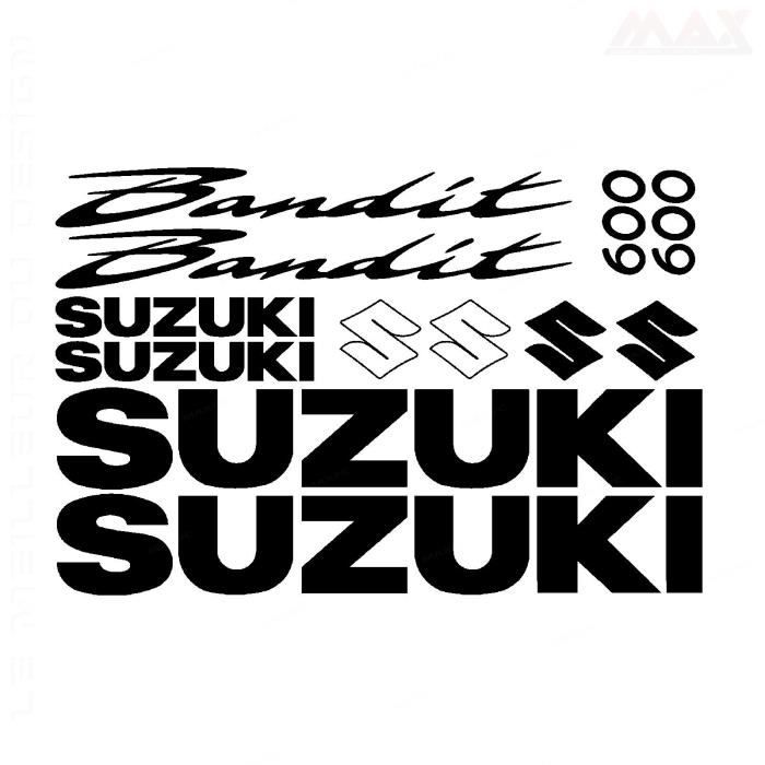 12 sticker Bandit – NOIR – sticker SUZUKI Bandit GSXF 600 - SUZ411 ...