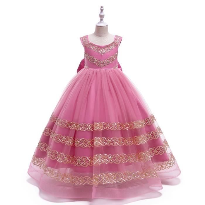 Robe pour enfants robe de princesse longue broderie filles robe de ...