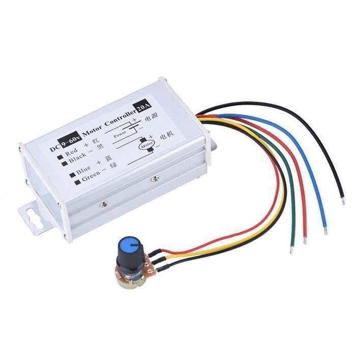 Gift-Xuyan Contrôleur CC 9-60V 20A 1200W 25KHz PWM de contrôleur de ...