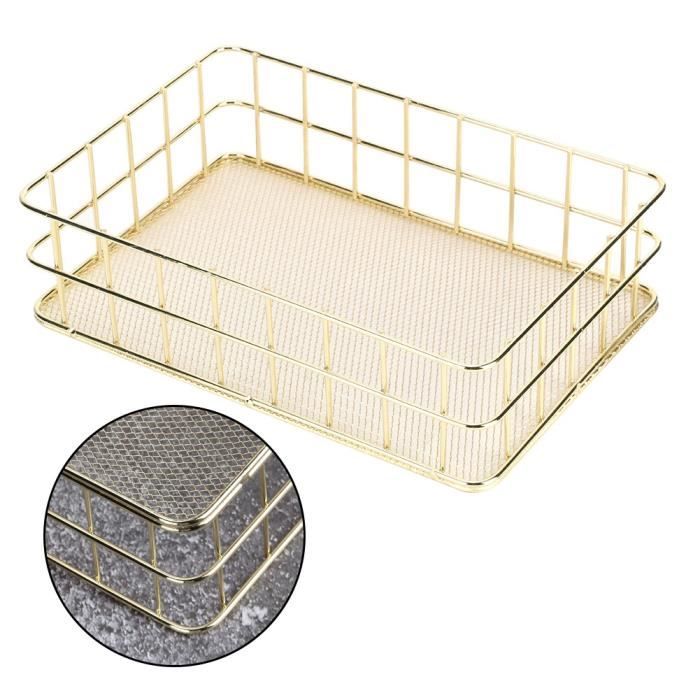 Panier de rangement - SONEW - Fer doré - Multifonctionnel - Bureau ...