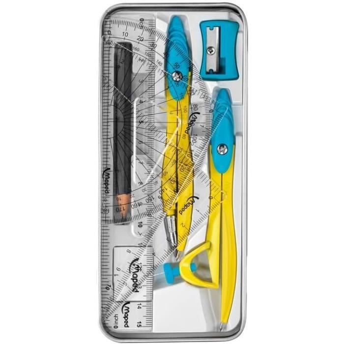 Coffret Mathset Compas Scolaire Study Pop - Compas Métal Tout en ...