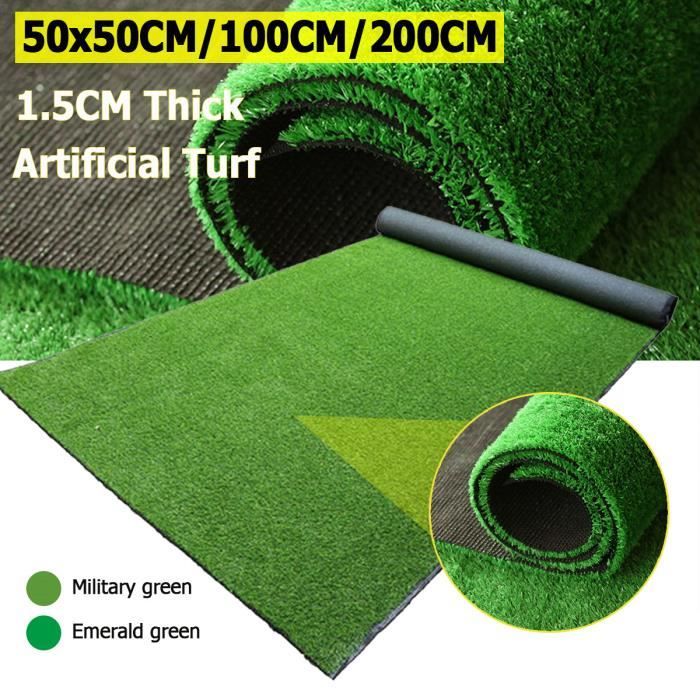 TEMPSA Gazon Artificiel Pelouse d'herbe Exterieur Balcon d'intérieur vert 50X50cm - Cdiscount Jardin