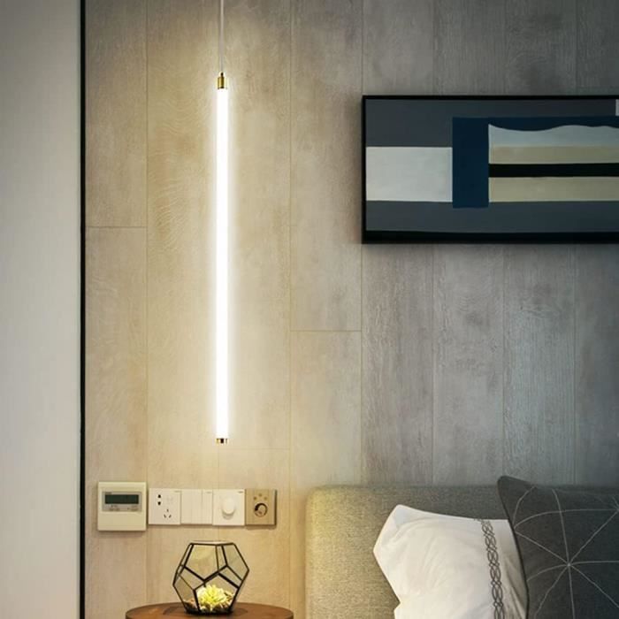 Led Longue Bande Moderne Suspension Or Linéaire Suspension Lampe ...