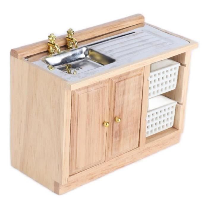 Gift-Évier de cuisine réaliste de meubles miniatures 1:12 Mini ...