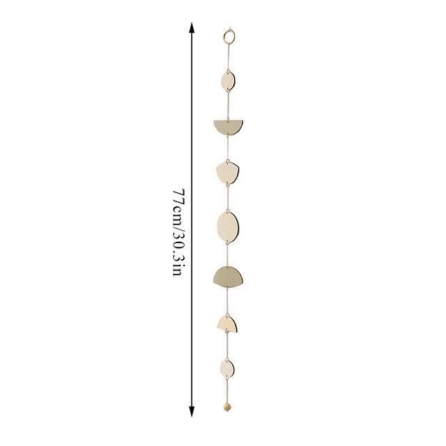 Décoration murale,round--Guirlande de lune en bois, décoration murale ...