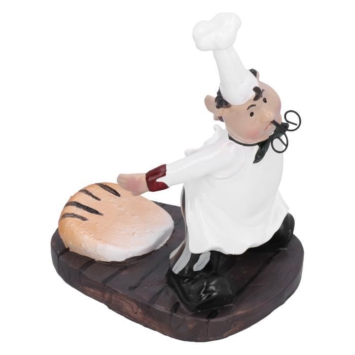 Zerone Resin Mustache Chef Figurine, Vivid Portable Resin Chef Statue ...