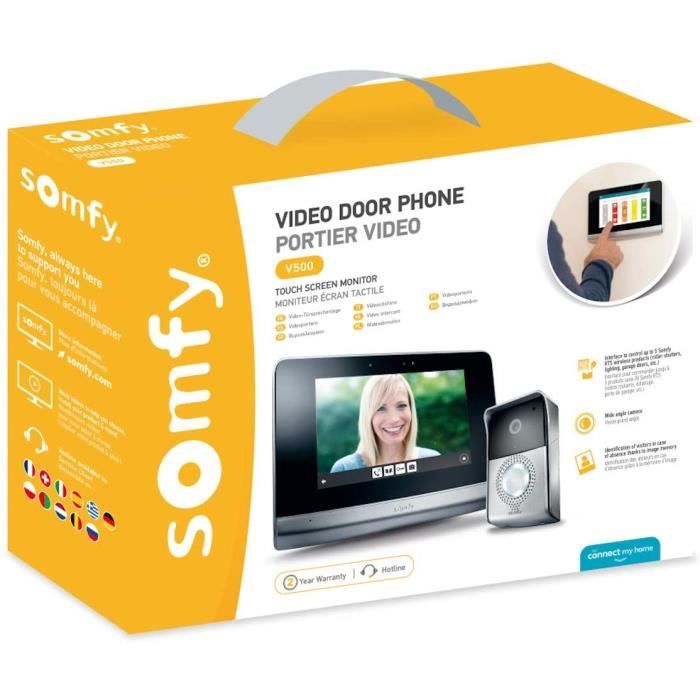 Somfy Visiophone V Interphone Vido cran tactile pouces Vision Nocturne ...