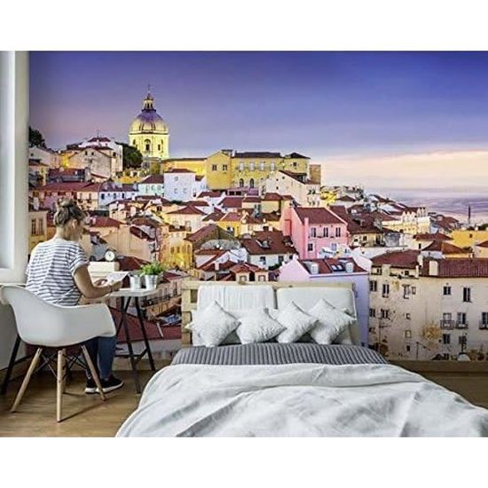 Papier Peint poster panoramique VILLE DE LISBONNE 4 x 2,70 m | Déco et ...