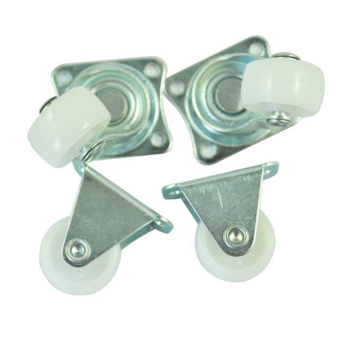 4 x 1" Roue de fixation pivotante plastique Rectangle - Cdiscount Bricolage