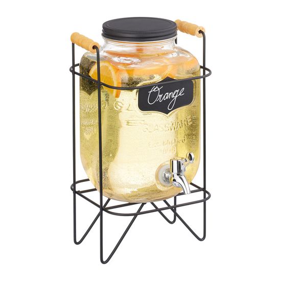 Relaxdays Distributeur de boisson, support, 4 litres, robinet ...