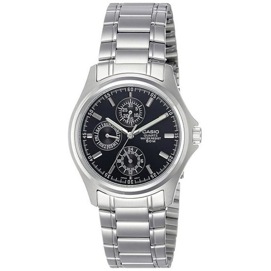 Casio Enticer hommes cadran noir Montre - Mtp-1246d-1avdf (A220) GPMZF ...