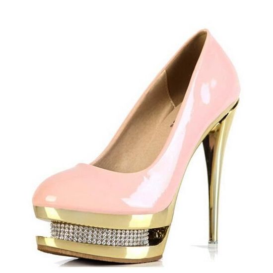 Escarpins Strass - Talon Haut Plateforme Rose - Achat / Vente Escarpins ...