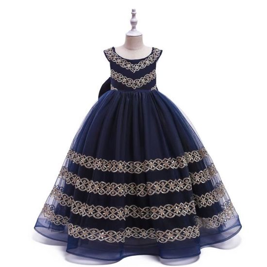 Robe pour enfants robe de princesse longue broderie filles robe de ...