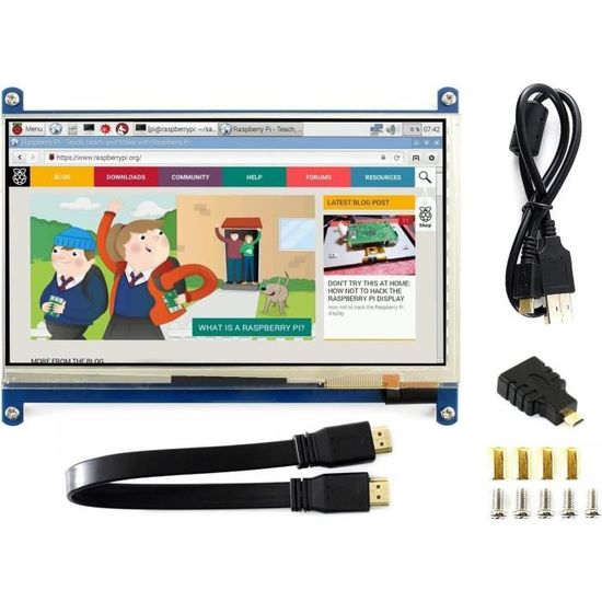 Waveshare 7 Inch Capacitive Touch Screen Hdmi Lcd 1024 * 600 Rev 3.1 ...