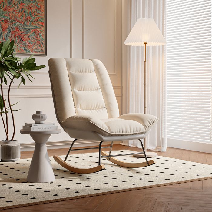 Fauteuil à Bascule,Chaise de Relaxation,Rocking Chair Allaitement pour ...