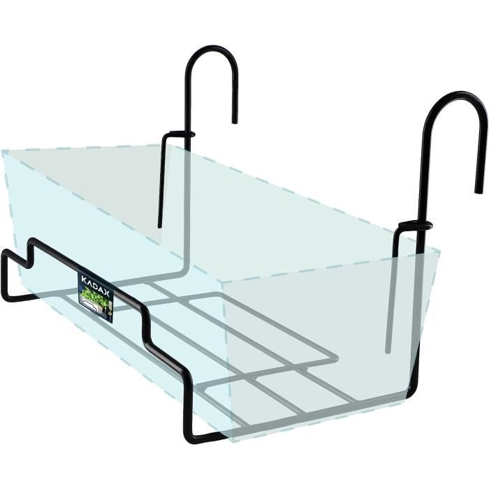 Support de pot de fleurs pour balustrade balcon, terrasse, jardinière ...