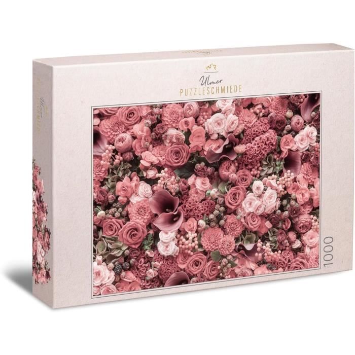 Puzzle Roses RougesPuzzle 1000 Pièces Puzzle De Fleurs Et D ...