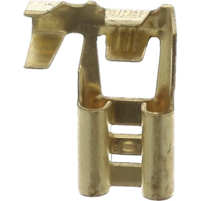 Cosse Plate Drapeau Nue Femelle en Blister, 6.35mm x 0.8mm, 1 à 2.5mm2 ...