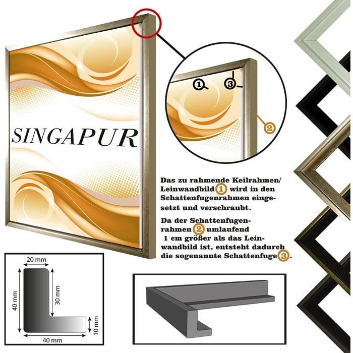 Cadre Profilé Singapour Pour Toile, - Tableau sur Châssis Toilé , Platine, 30x40 CM - Cdiscount ...