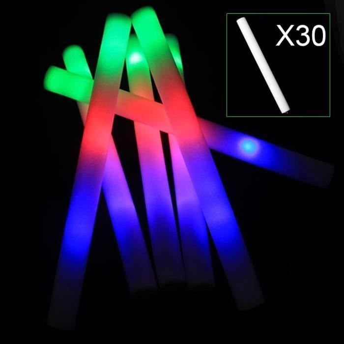 Descriptif : 30pcs Bâton lumineux LED Mousse Stick Baguettes Rallye ...