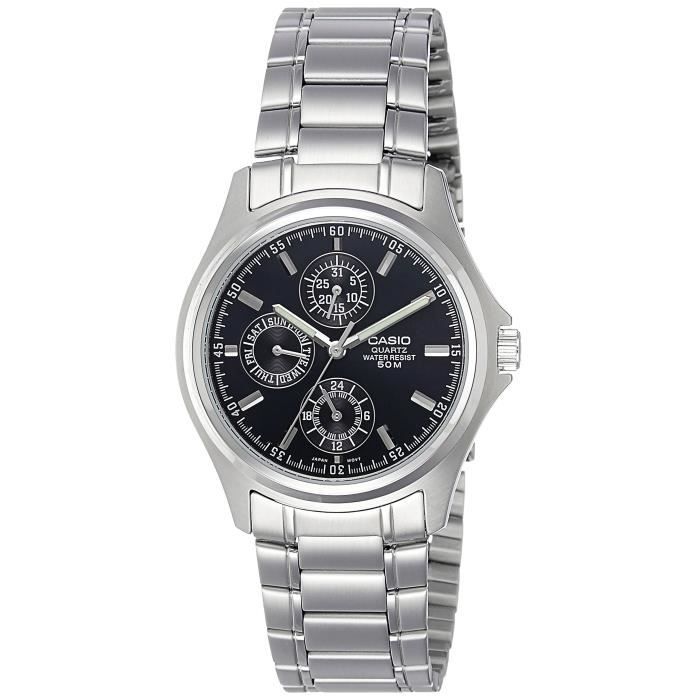 Casio Enticer hommes cadran noir Montre - Mtp-1246d-1avdf (A220) GPMZF ...