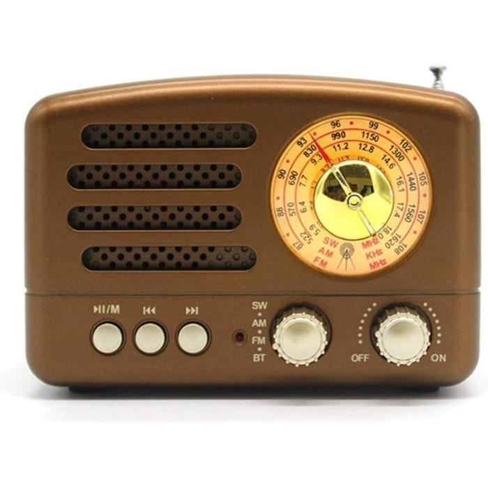 Radio Portable Rétro Haut-Parleur Intégré De Petit Pointeur Multi-Bande ...