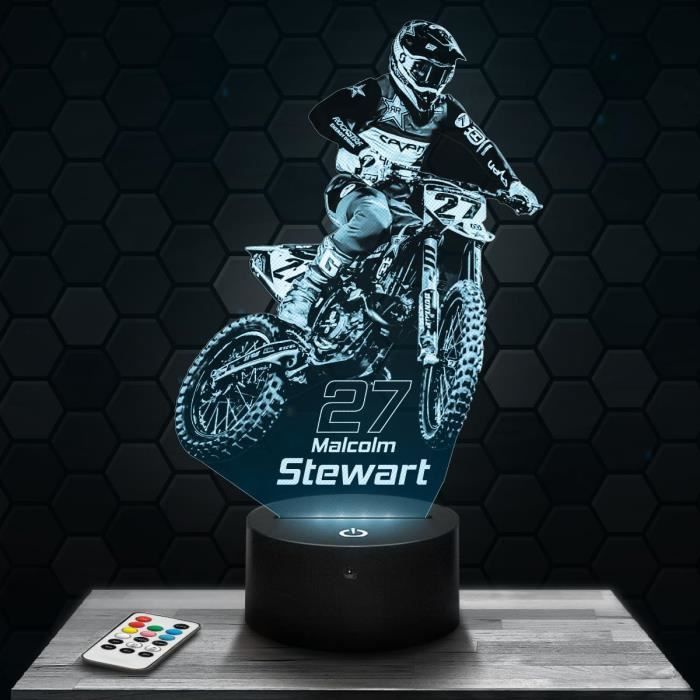 Lampe De Chevet M.Stewart Motocross Décoration Supercross. Idée Cadeau ...