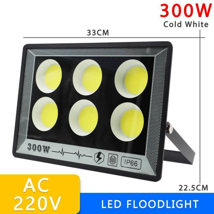 PROJECTEUR EXTERIEUR,Cob 300w Cold White Projecteur LED imperméable à ...