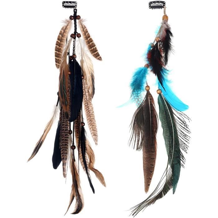 Pince A Cheveu Pièces Clipser Extensions Cheveux Plumes Costume Cosplay ...
