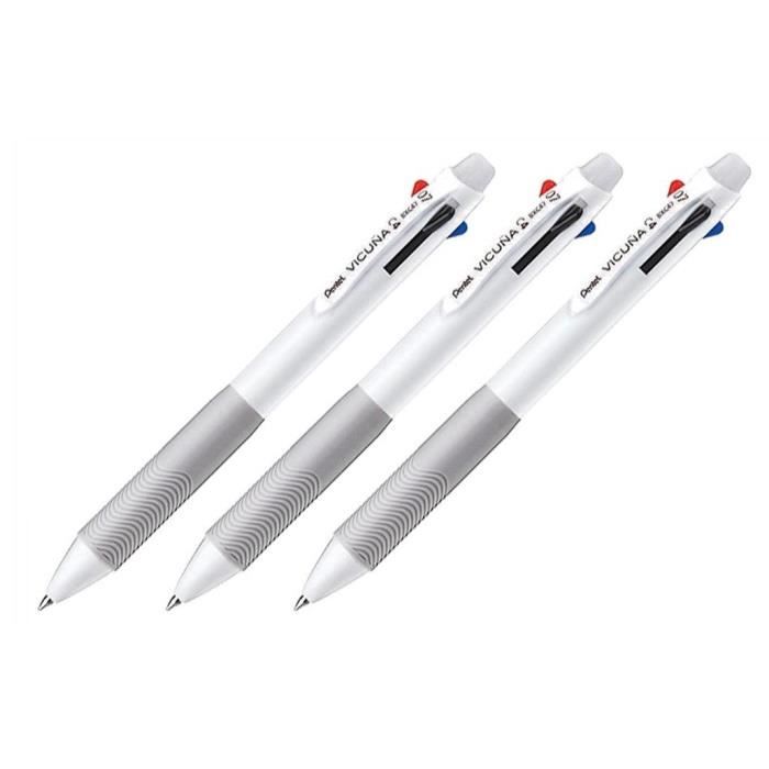 Stylos Bille Rétractable - PENTEL - VICUNA C4 - 4 Couleurs Assortis ...
