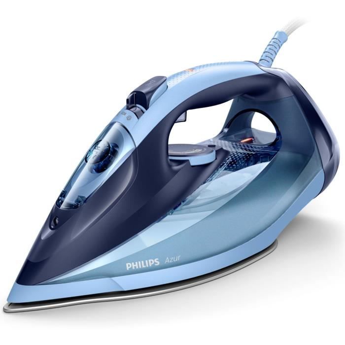 PHILIPS Fer à repasser Azur GC4564/20, 2600W, Pressing 240 g/min, Débit ...
