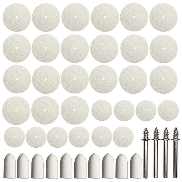 64 PièCes SéRies Feutre Polissage Roue Polissage Tampon de Meulage pour ...