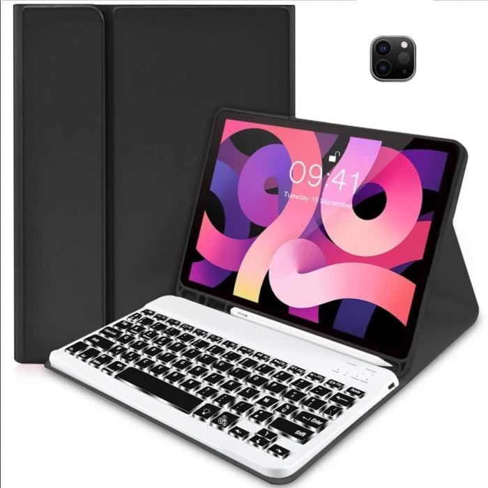 Étui Clavier Rétroéclairé Pour Ipad 12,9 Pouces 5E Génération, 4E Génération,3E Génération 2021 ...
