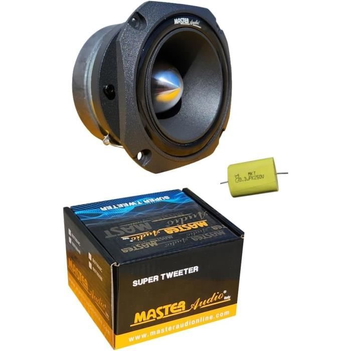 1 Master Audio Bst09-4B Super Tweeter Carré 10 X 10 Cm 250 Watt Rms 500 Watt Max 112 Db 4 Ohm ...
