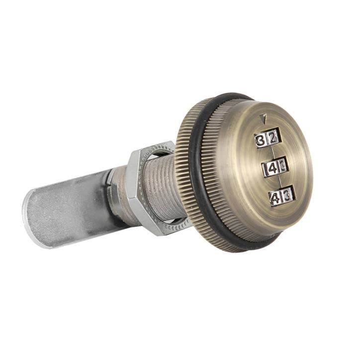 VBESTLIFE Verrouillage de l'armoire Code mécanique Mot de passe à 3 ...