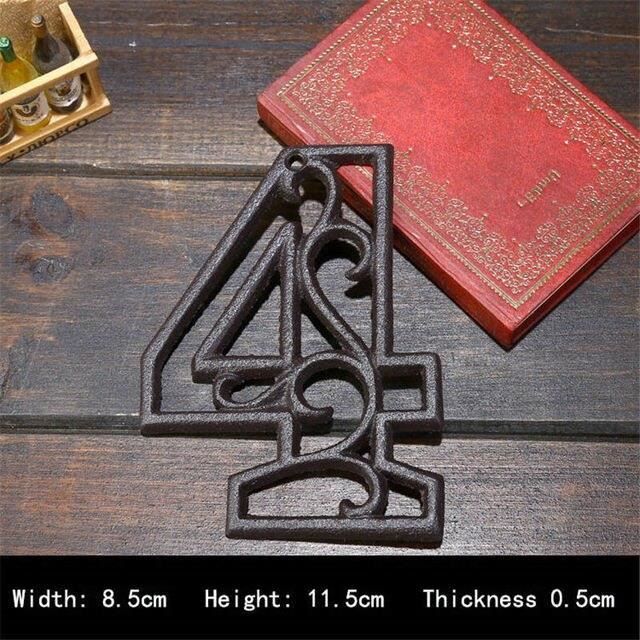 PLAQUE DE PORTE,4-11.5cm-8.5cm--Plaque numérique murale en fonte ...