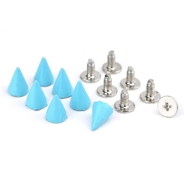 RIVET,Blue--rivets à vis cône Style Punk, 20 pièces, pointes à balles ...