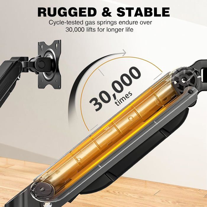 Support double écran réglable - TURBIX - Pour 2 écrans 17-32 pouces ...