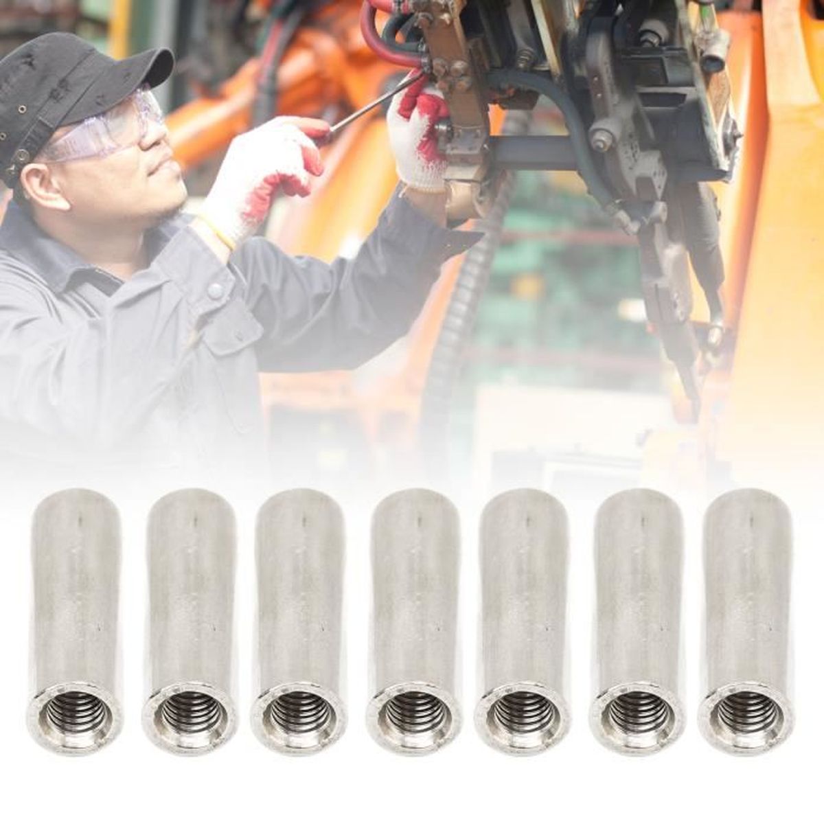 Écrou d'accouplement à filetage femelle M5 20 pièces M5 en acier ...