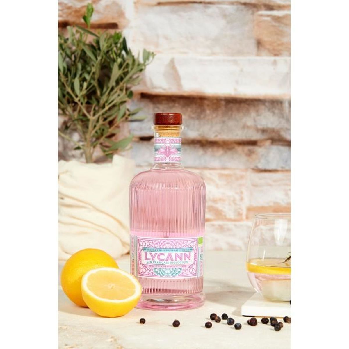Gin Bio rose 45 % vol. - La cave Cdiscount